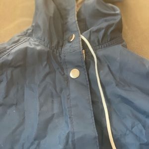 Jackets & Coats | Reversible Navy Blue And Flower Print Rain Coat ...